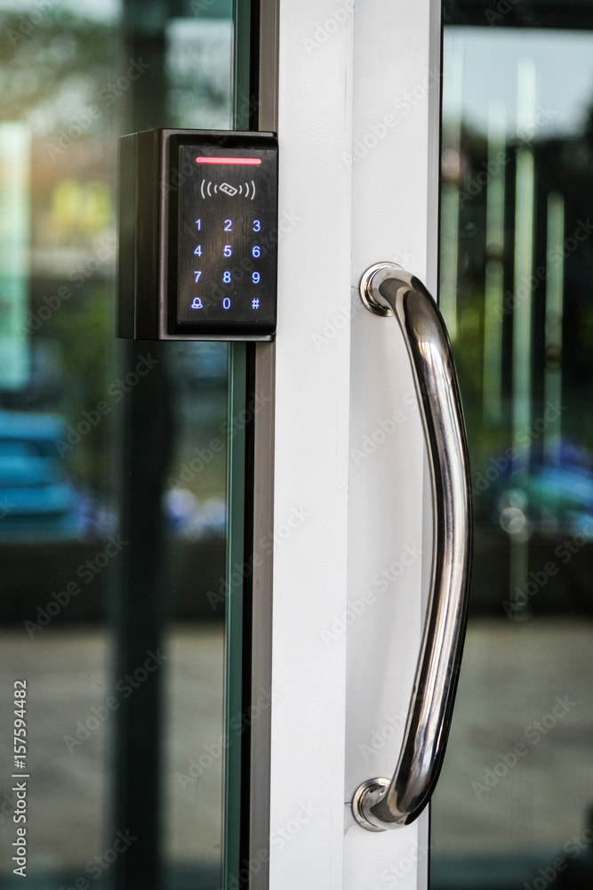 Door access control keypad with keycard reader Stock Photo | Adobe Stock
