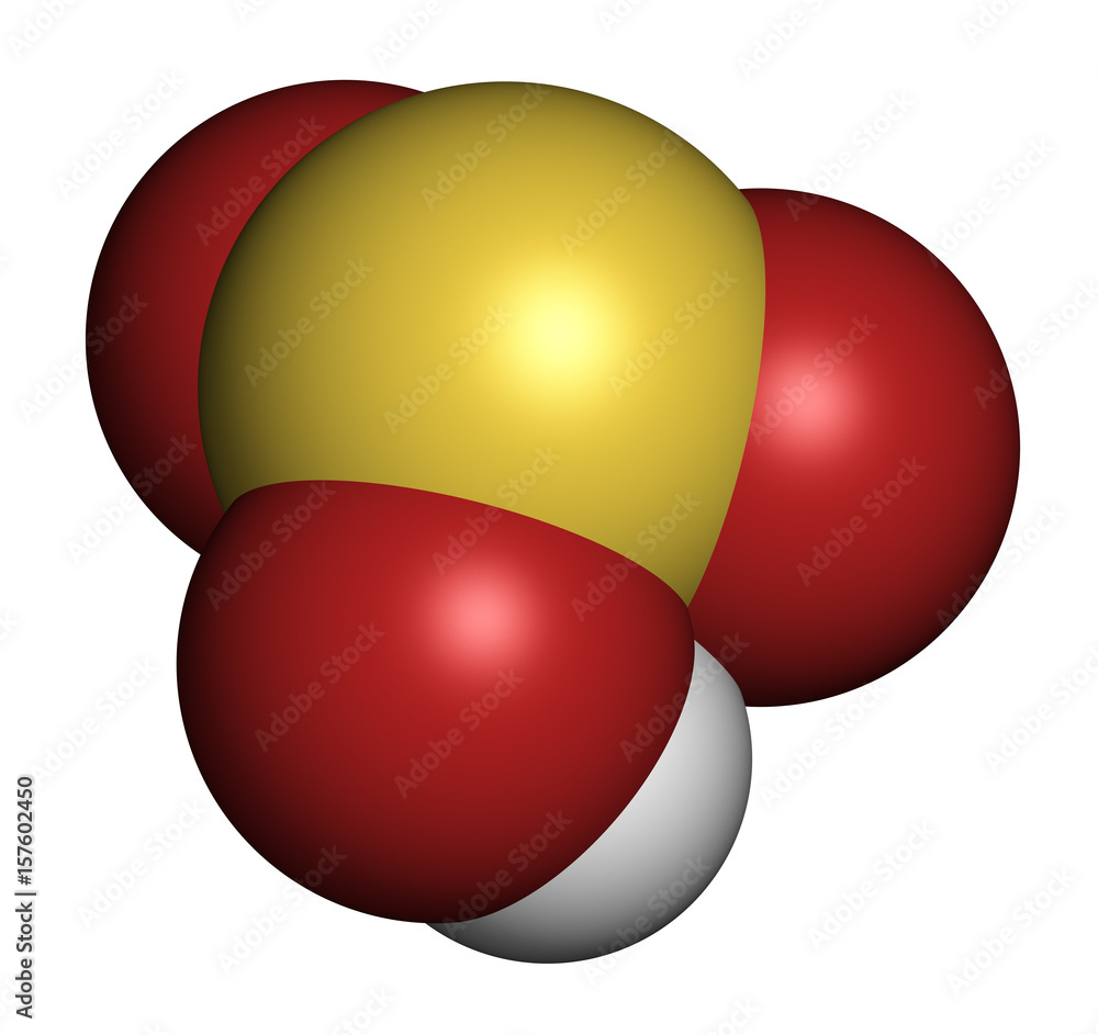 Bisulfite anion, chemical structure. Common salts include sodium ...
