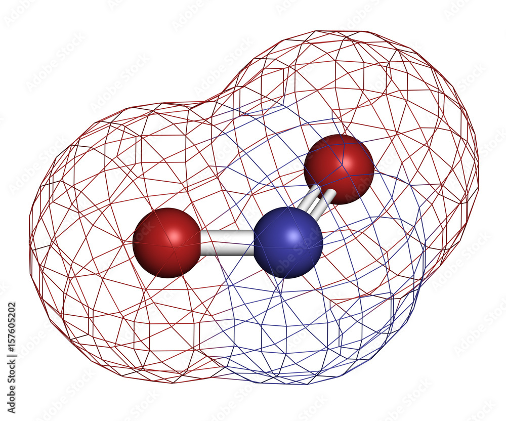 Nitrite anion, chemical structure. Nitrite salts are used in the curing ...
