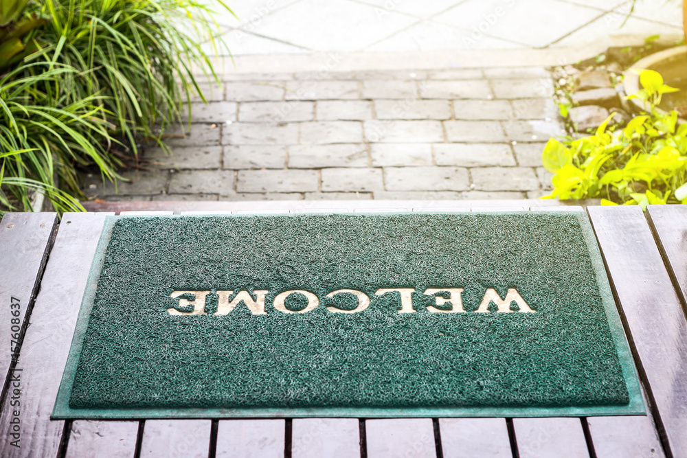 Welcome mat texture background Stock Photo | Adobe Stock