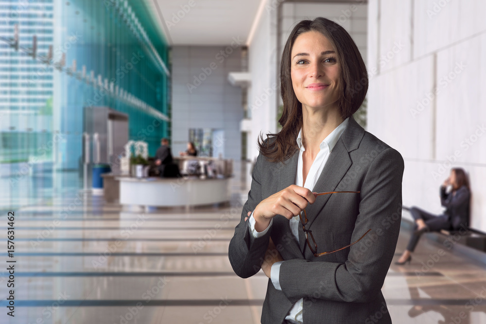 Management staff member with big warm smile happy genuine positive ...