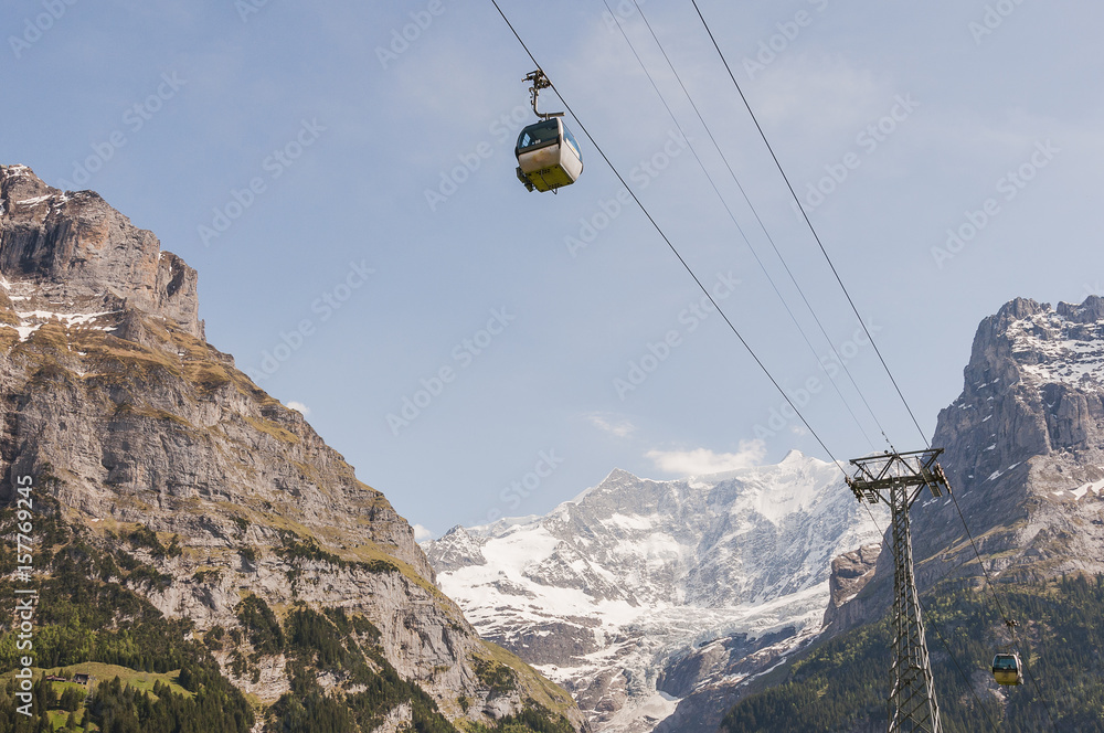 Grindelwald, Dorf, Eiger, Eigernordwand, Schreckhorn, Gletscher ...