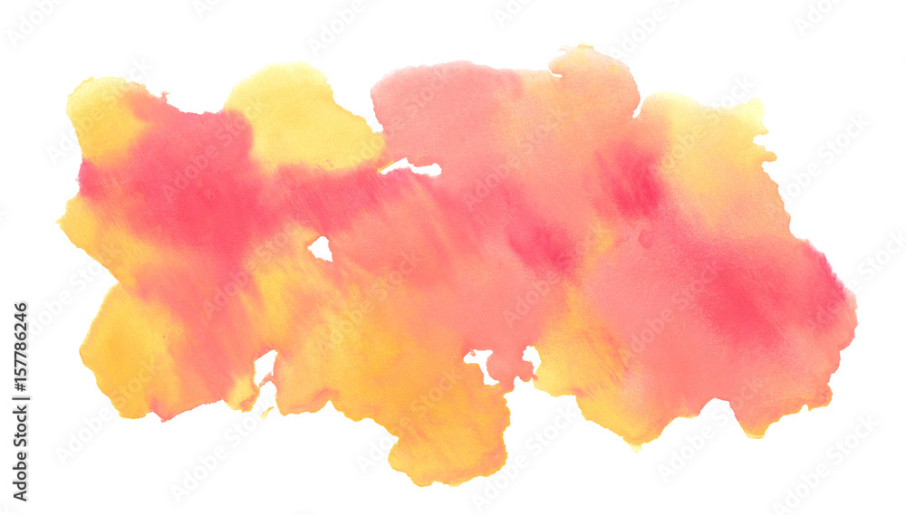 Huge Hand Painted Watercolor Splash Background - Sunset stroke Stock ...