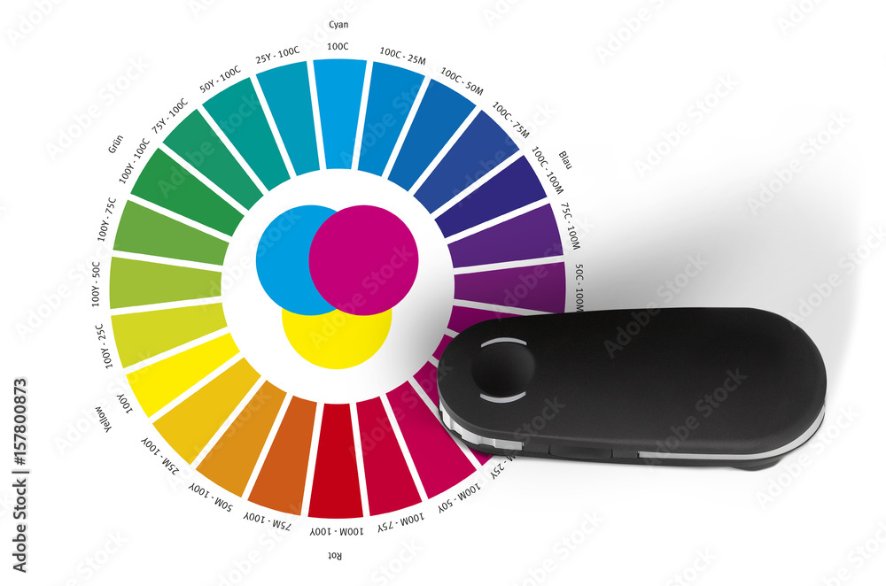 Print color wheel and spectrometer controll instrument reading RGB ...