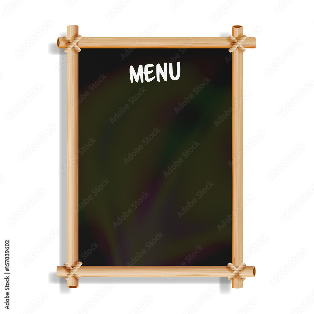 Menu Board. Cafe Or Restaurant Menu Bulletin Black Board. Isolated On ...