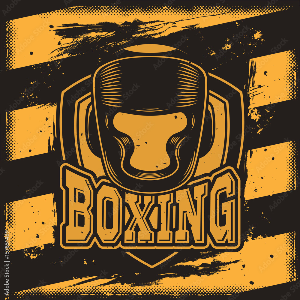 Vector conceptual motivational poster for a boxing club, boxing hall ...