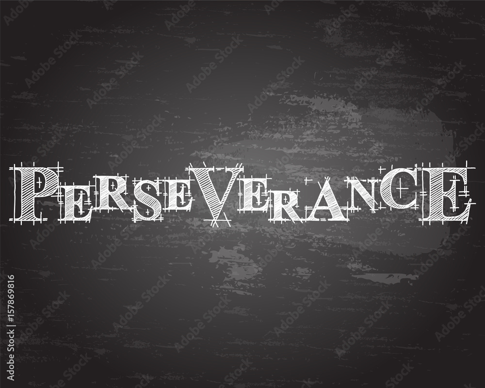 Perseverance Word Blackboard Stock Vector | Adobe Stock