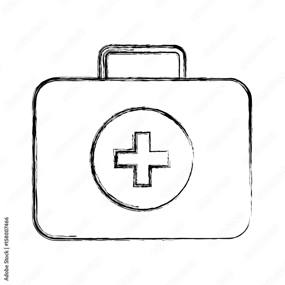 sketch draw medical bag cartoon vector graphic design Stock Vector ...