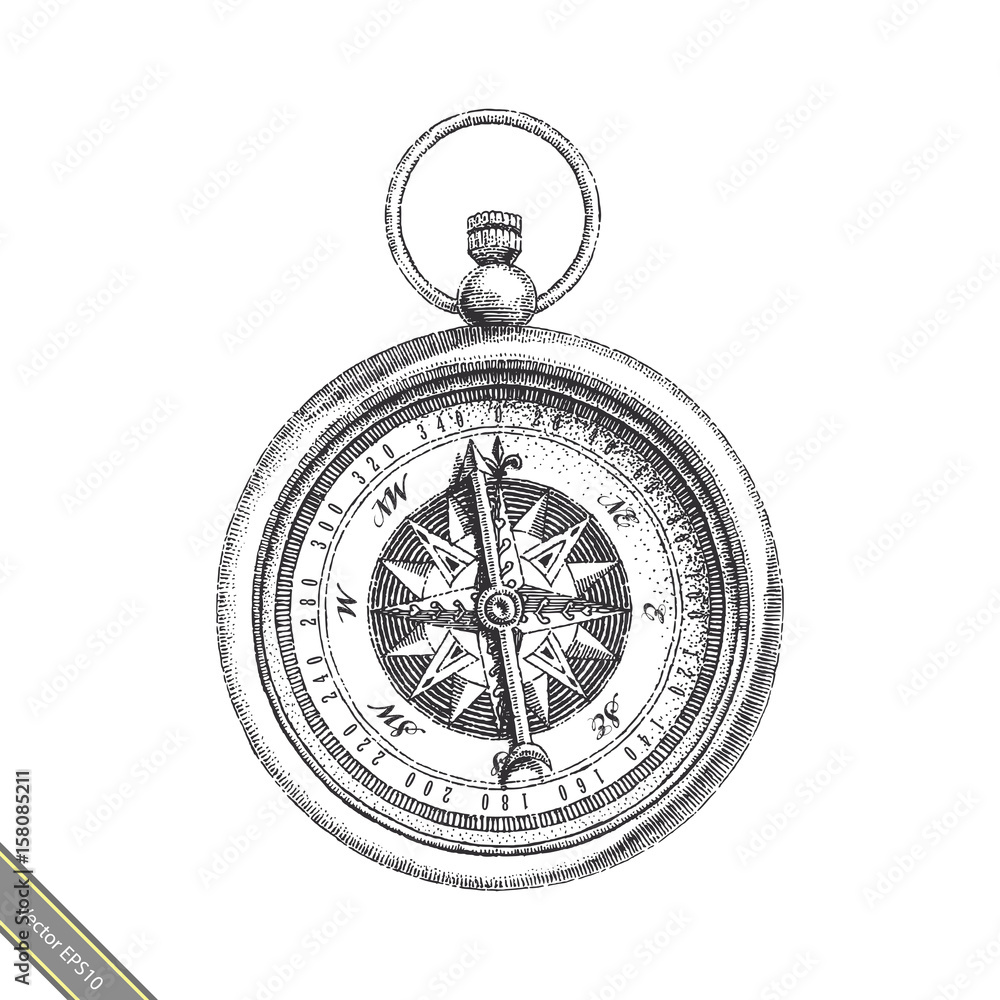 Vintage Compass Clipart