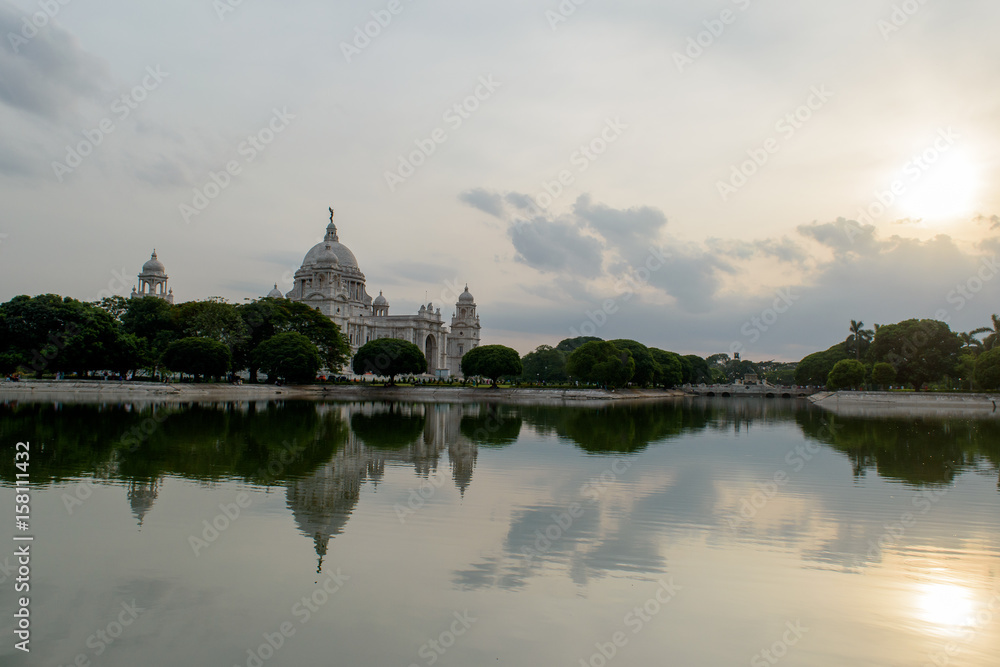 Beautiful Victoria Memorial, Kolkata , West Bengal, India, at the time ...