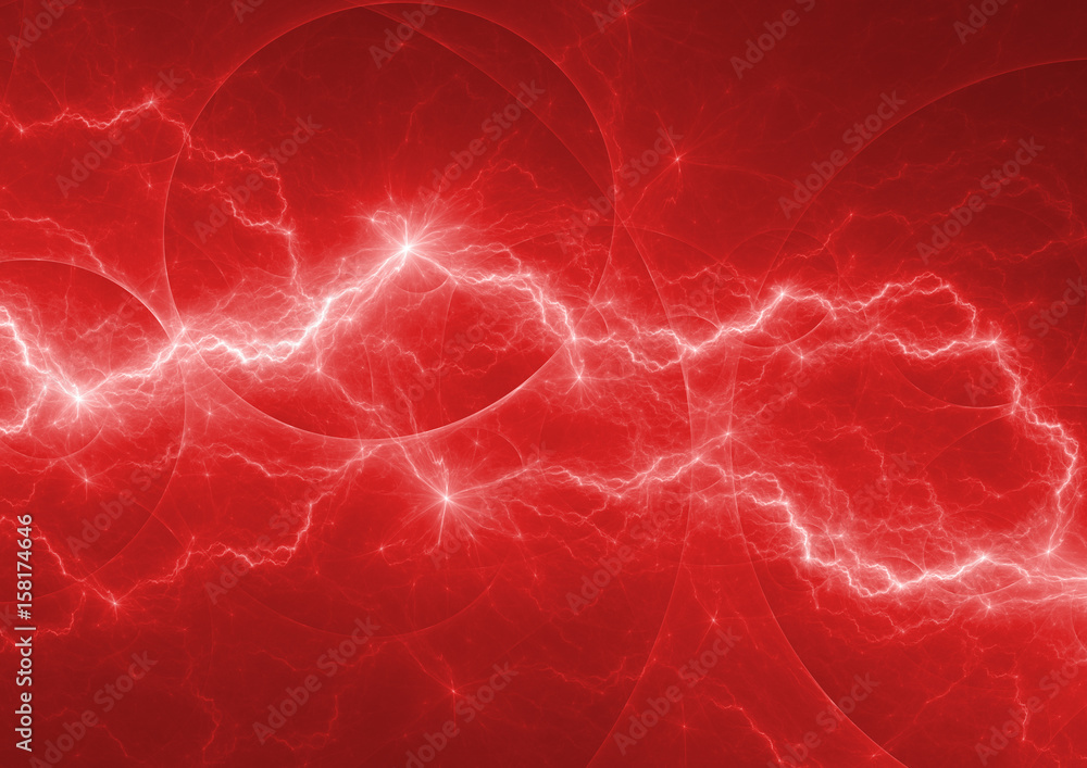 Abstract Lightning Red