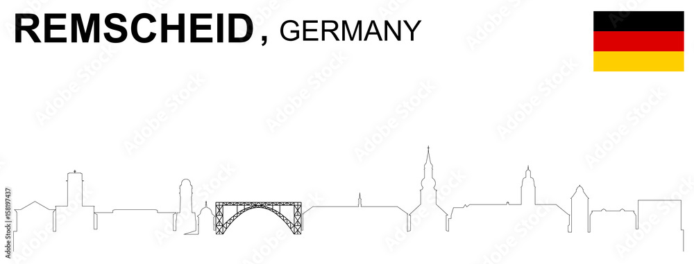 Remscheid Silhouette Stock-Vektorgrafik | Adobe Stock