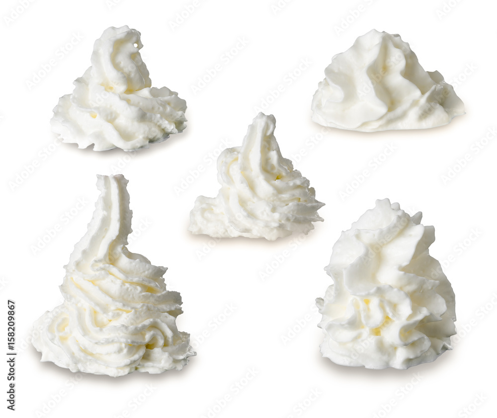 whipped cream isolated on white background Stock Photo | Adobe Stock