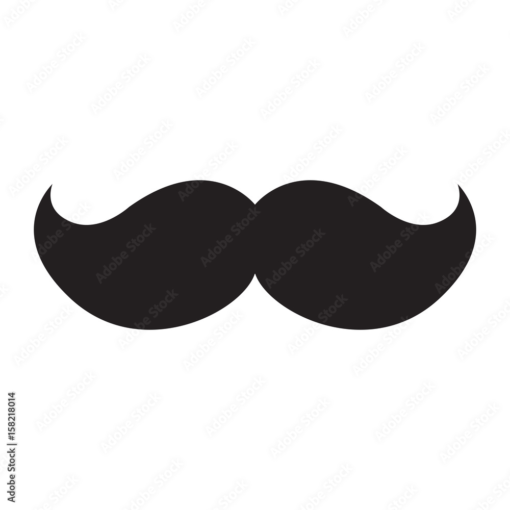 Isolated icon of a mustache, Vector illustration vector de Stock ...