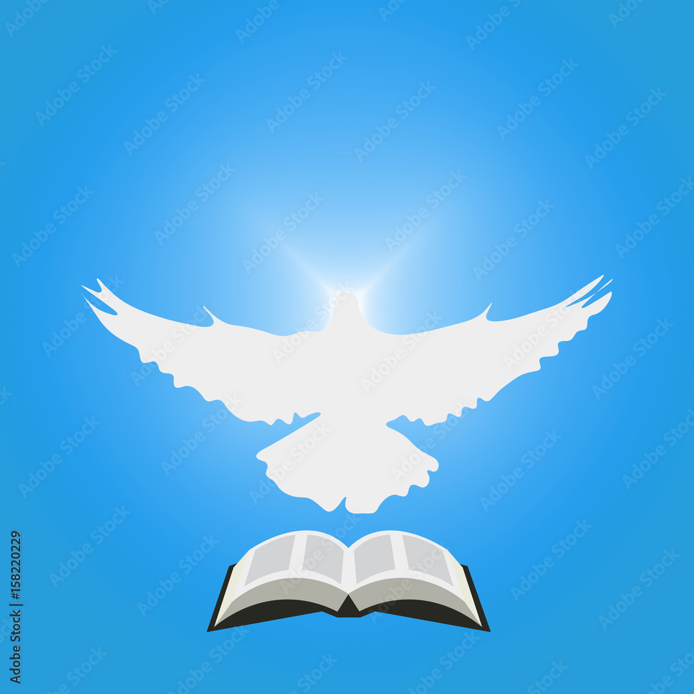Holy Spirit Dove And Bible
