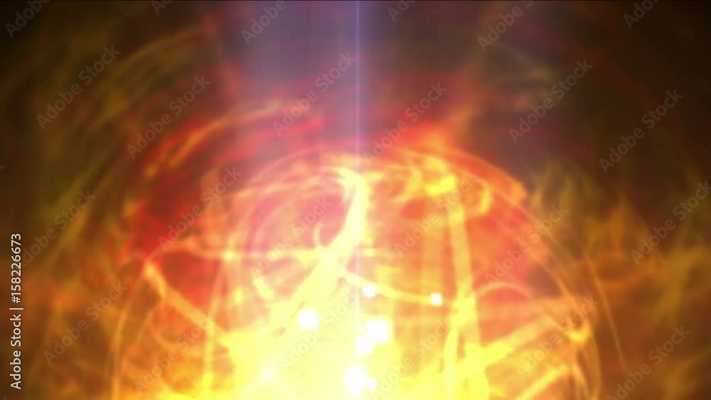 Vidéo Stock 4k Fire ball sphere nebula background,magic power ...