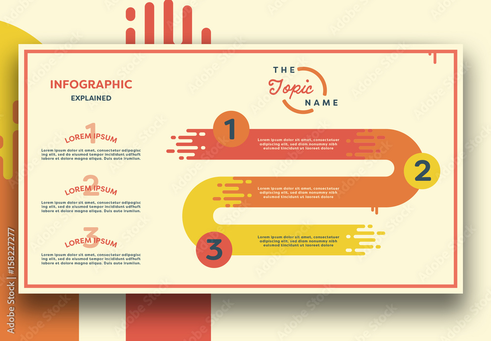 Three Section Paint Stroke Timeline Infographic Stock Template | Adobe ...