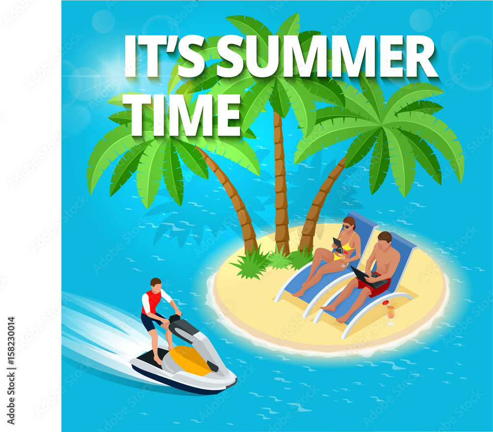 It s Summer time. Summer party concept. Fun, party, background, vector ...