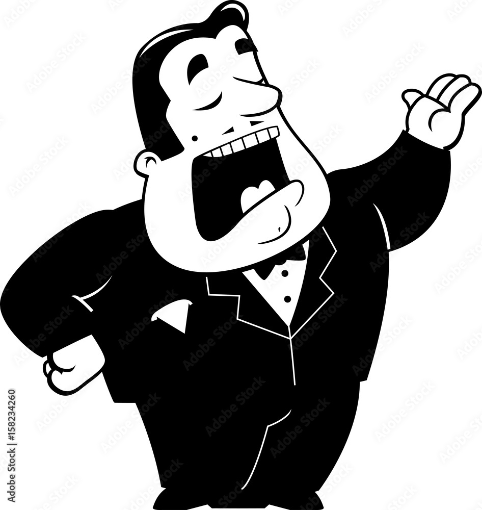 Cartoon Opera Singer Stock Vector | Adobe Stock