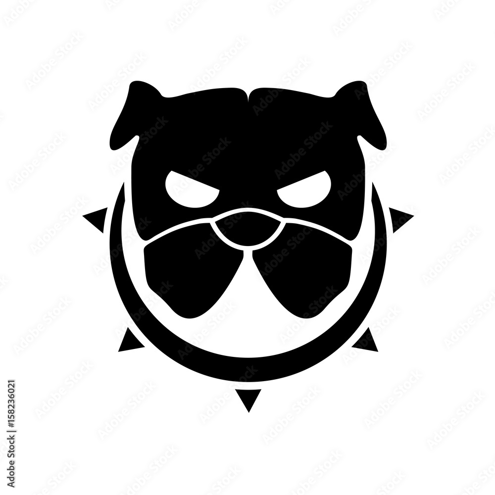 danger dog icon Stock Vector | Adobe Stock