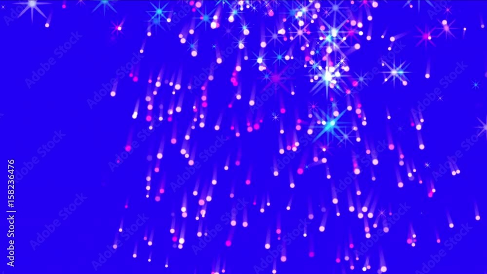 4k Shine dots cartoon stars particle fireworks background,festival ...