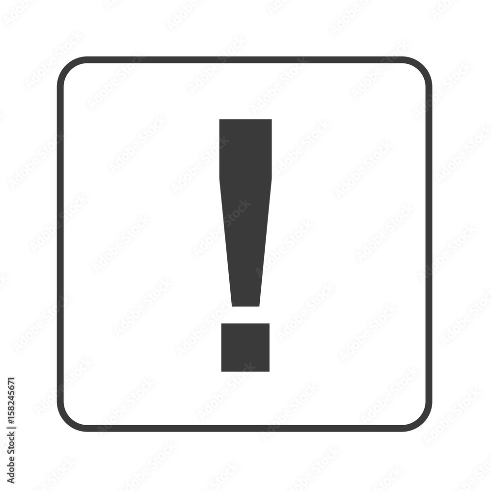 Ausrufezeichen - Hinweis - Simple App Icon Stock Vector | Adobe Stock
