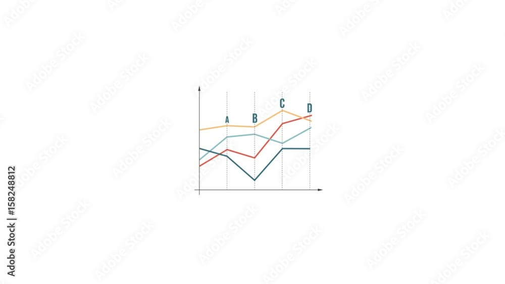 Pie chart, histogram, line graphs, growing arrows - elements of the ...