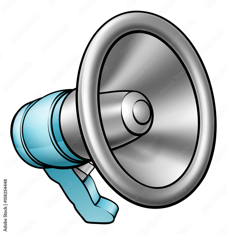Cartoon Megaphone Stock Vector | Adobe Stock