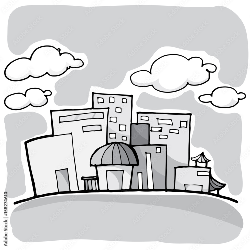 building cartoon vector character Stock Illustration | Adobe Stock