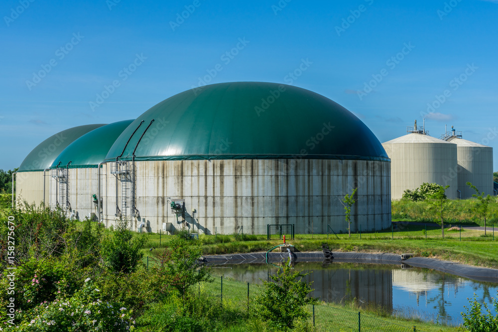 Foto de biokraftwerk, biogasanlage, biostrom do Stock | Adobe Stock