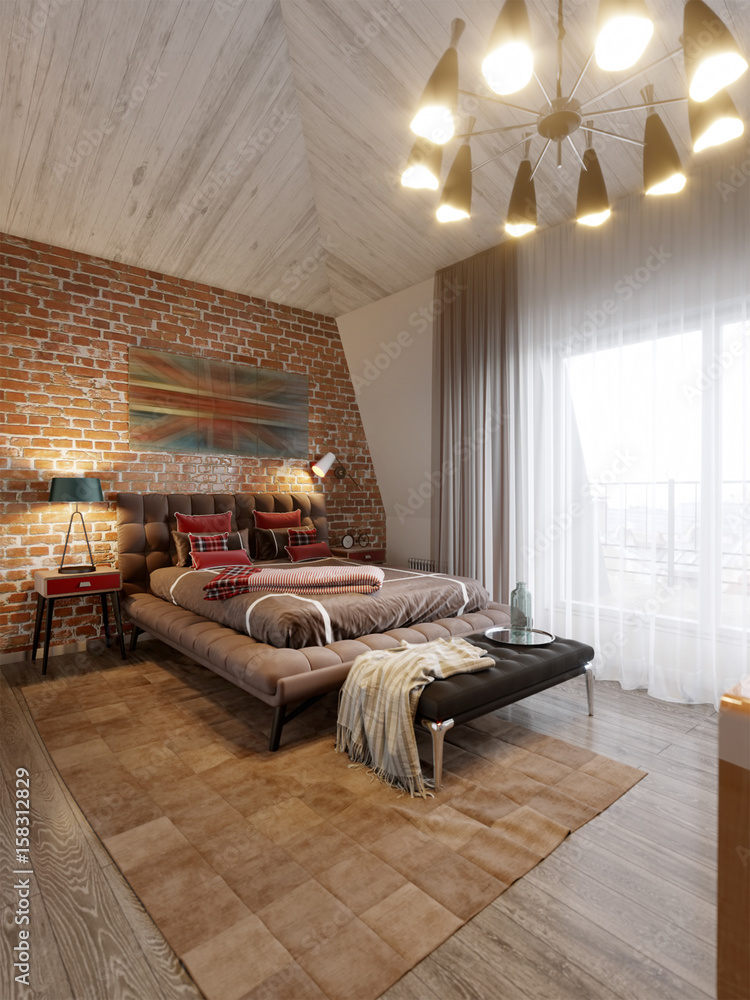Loft Bedroom Brick