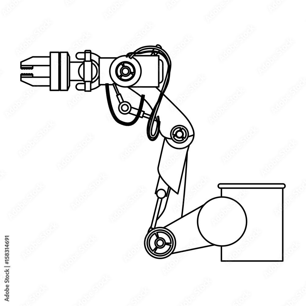 Robot Arm Laser icon vector illustration graphic design Stock Vector ...