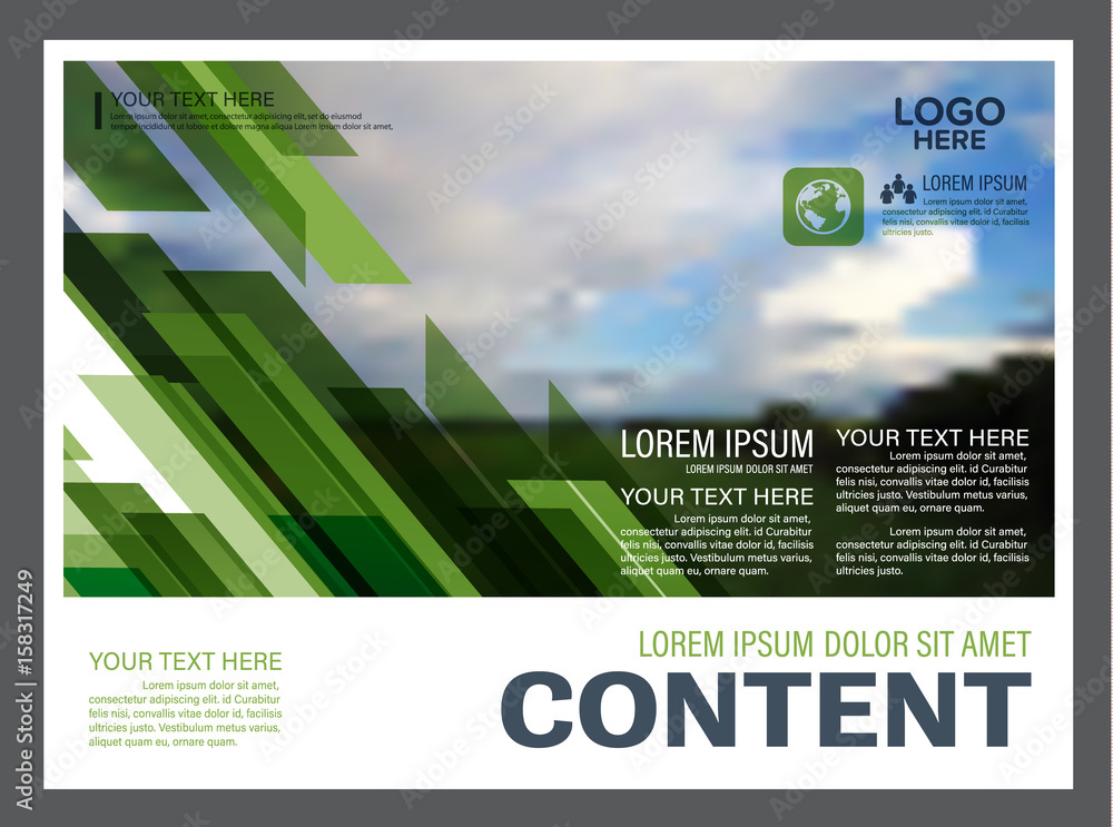 Presentation layout design template. Annual report cover page ...