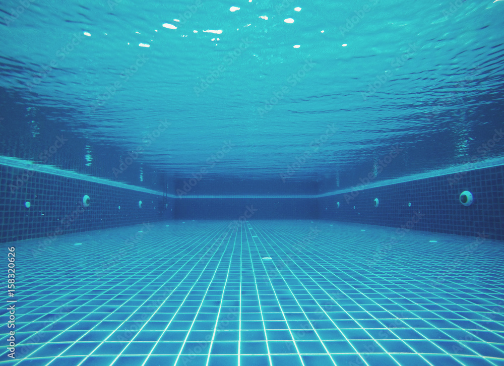 Underwater in swimming pool Stock Photo | Adobe Stock