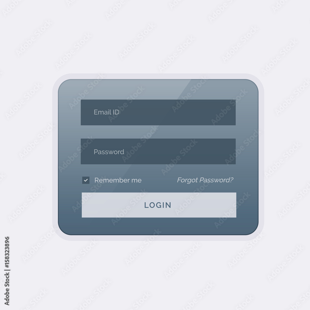clean modern login form ui template design Stock Vector | Adobe Stock clean modern login form ui template design Stock Vector | Adobe Stock