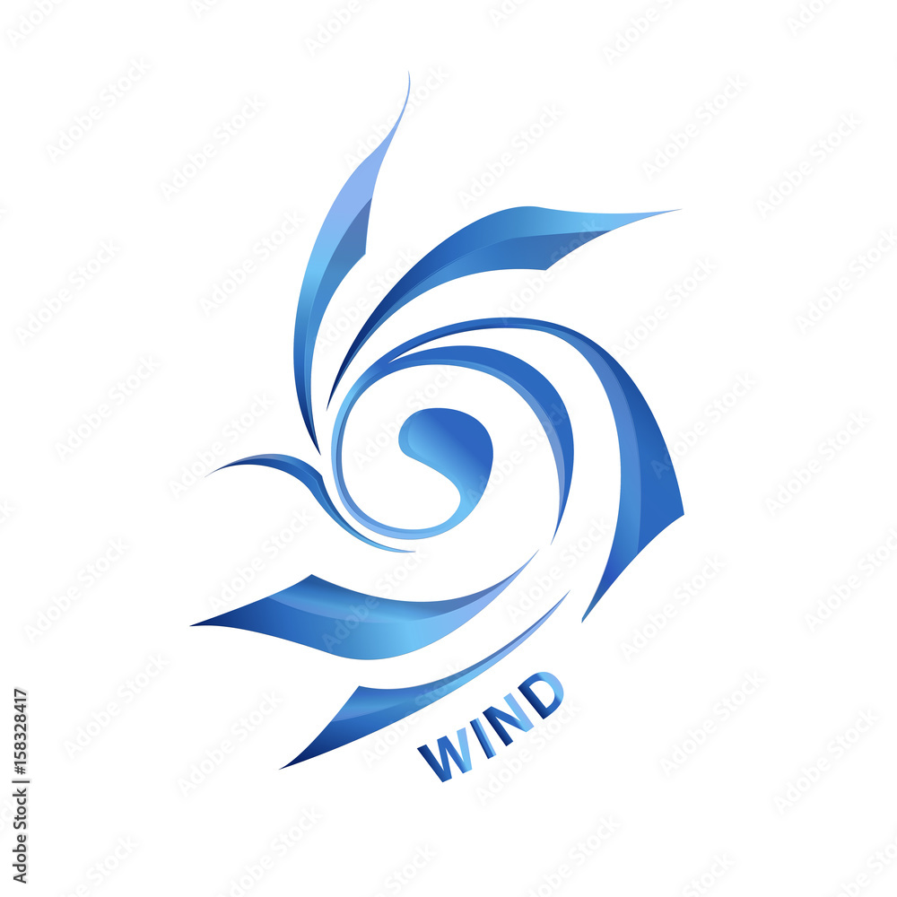 Logo Element Symbol Wind Stock Vector | Adobe Stock