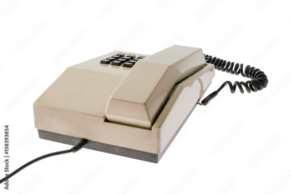 Landline phone/ Landline phone, old telephone on white background ...