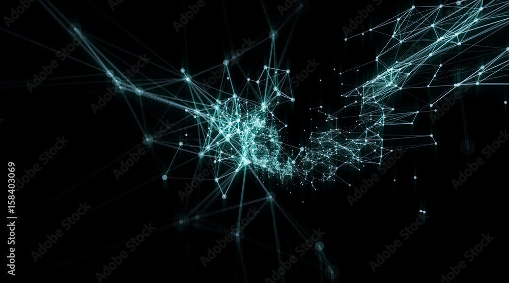 Abstract geometry surfaces, lines and points background, Used as ...