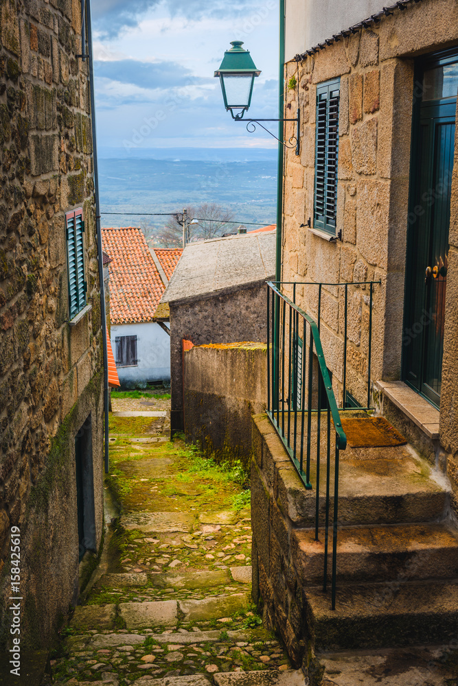 Fotografia do Stock: Folgosinho is a medieval traditional village in ...