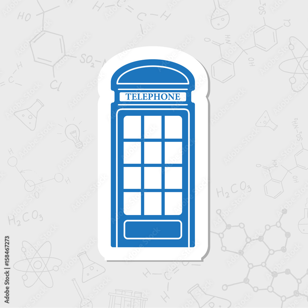 Vector telephone box icon Stock Vector | Adobe Stock