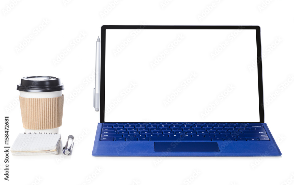 Convertible laptop computer with pen support and detachable keyboard ...