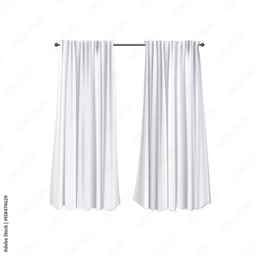 Blank Curtains Template Stock Vector | Adobe Stock