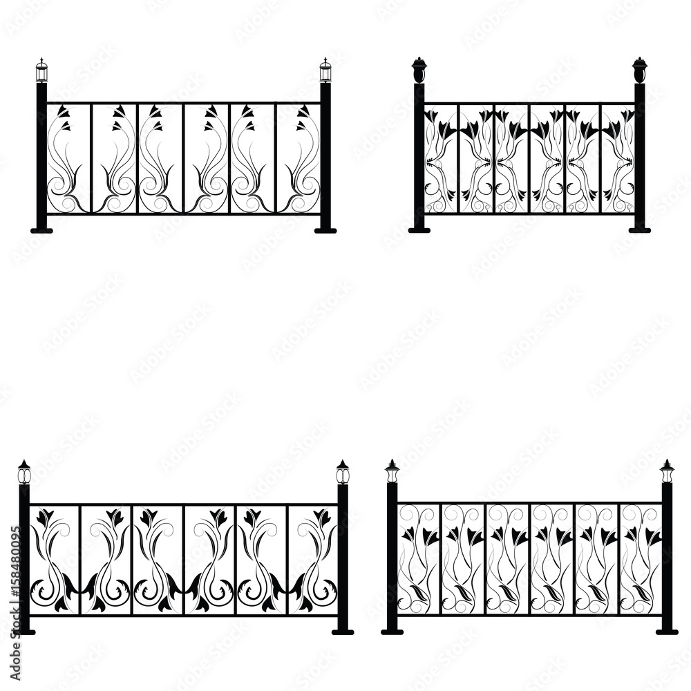 Fence vector icons set Stock Vector | Adobe Stock