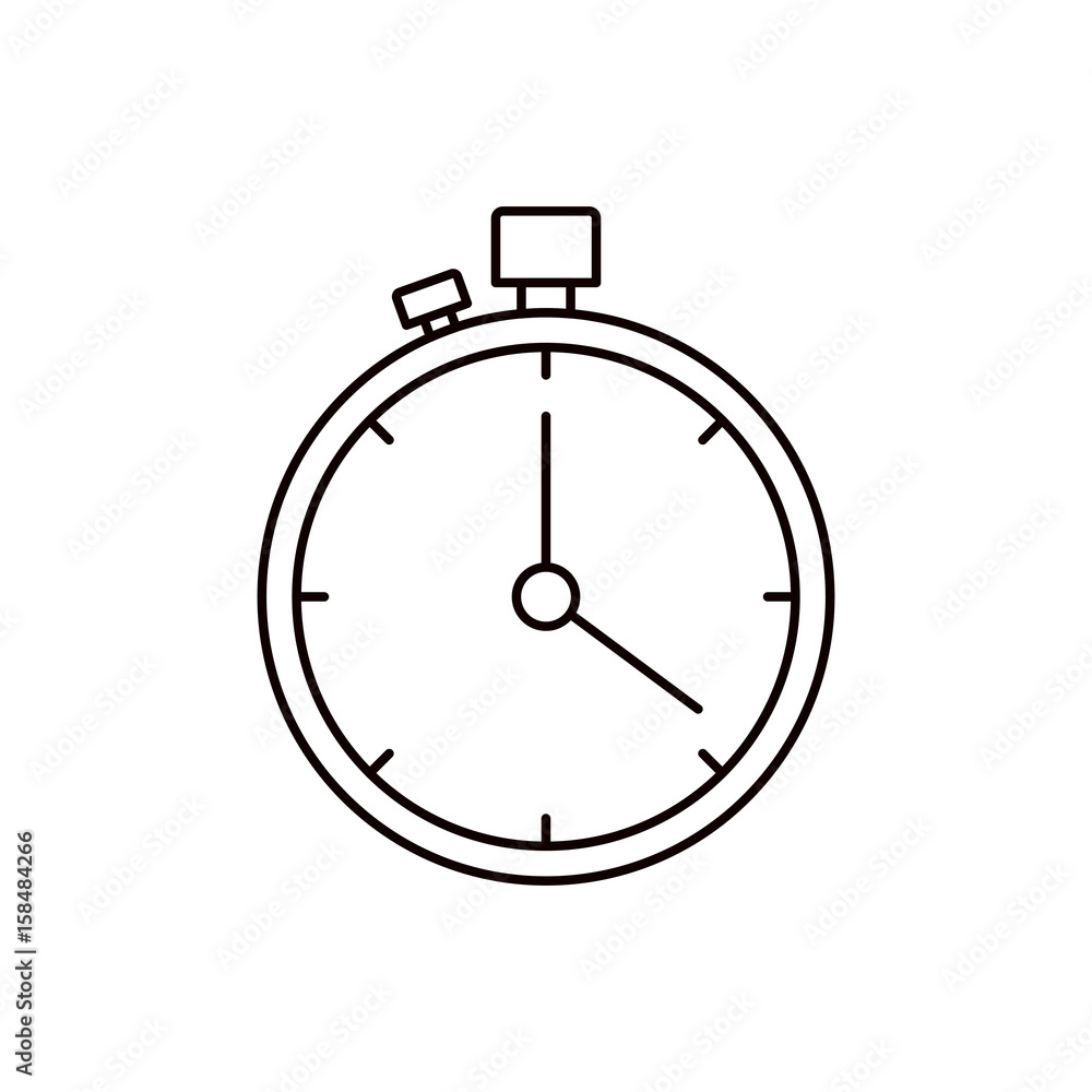 sketch silhouette stopwatch with timer vector illustration Stock Vector ...