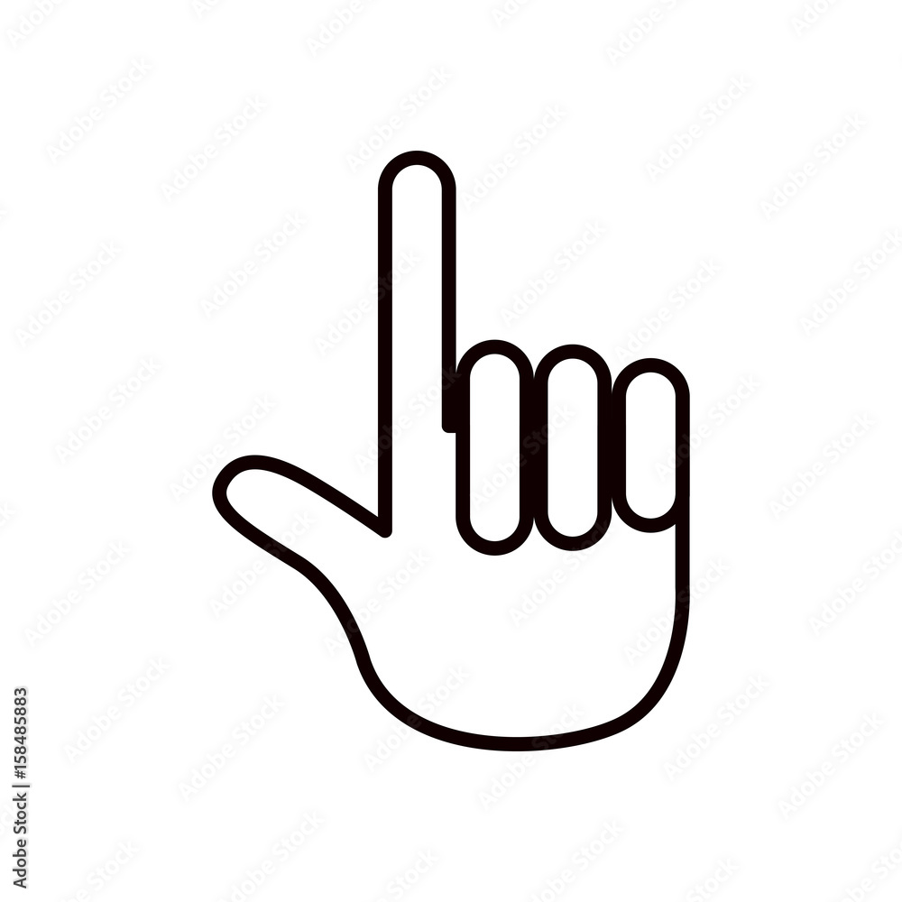 Pointing Up Hand Vector