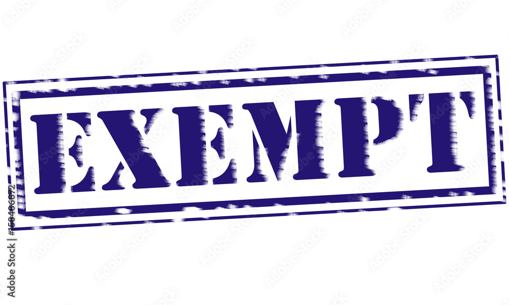 EXEMPT blue Stamp Text on white backgroud Stock Illustration | Adobe Stock