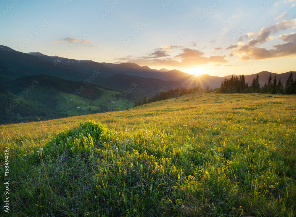 Beautiful Valley Sunset