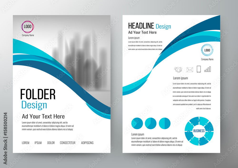 folder design flyer template vector Stock Vector | Adobe Stock