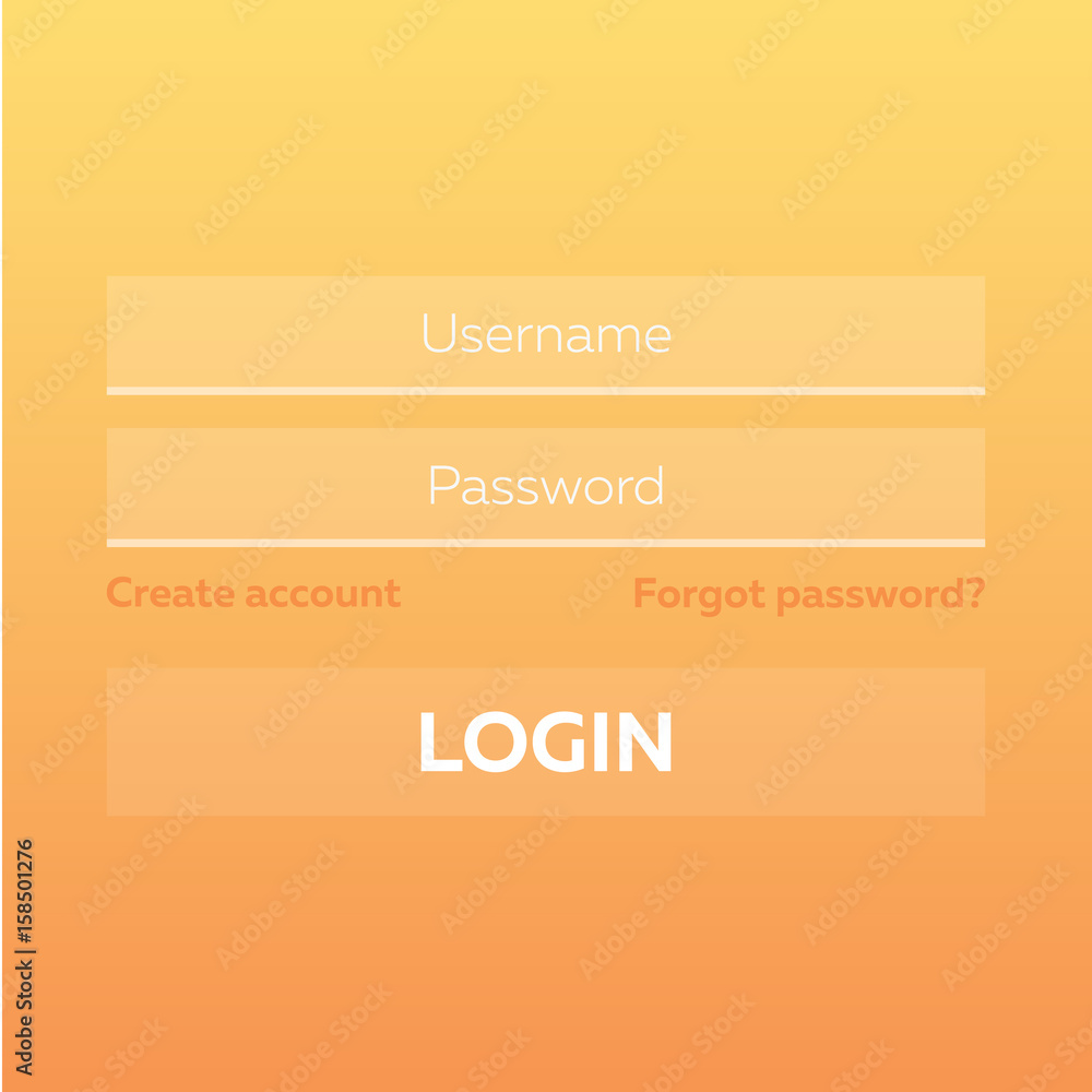 Material Design UI, UX and GUI layout with Login Screens. Stock Vector ...