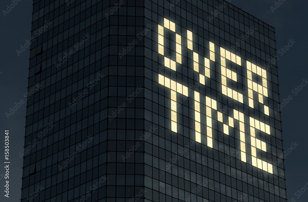 Working overtime concept. Late at work and doing extra hours ...